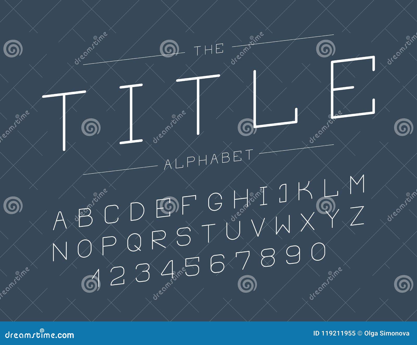 The modern line font stock vector. Illustration of geometry - 119211955