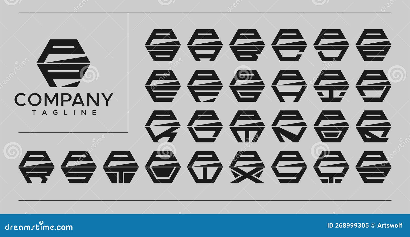 Modern Line Hexagon Letter P Logo Design. Technology PP P Letter Logo ...