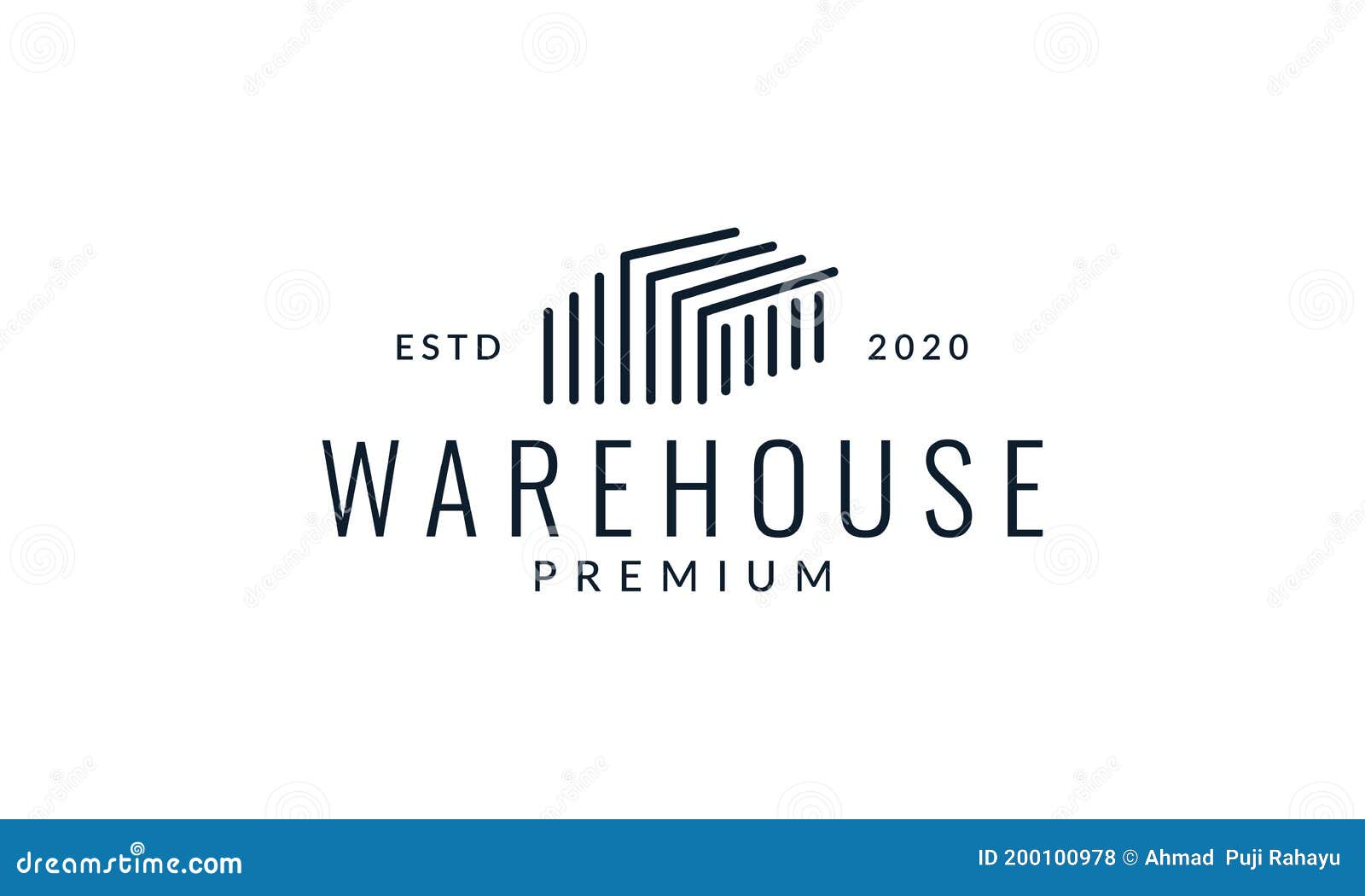 Modern Line or Outline Warehouse Logo Vector Icon Illustration Stock ...