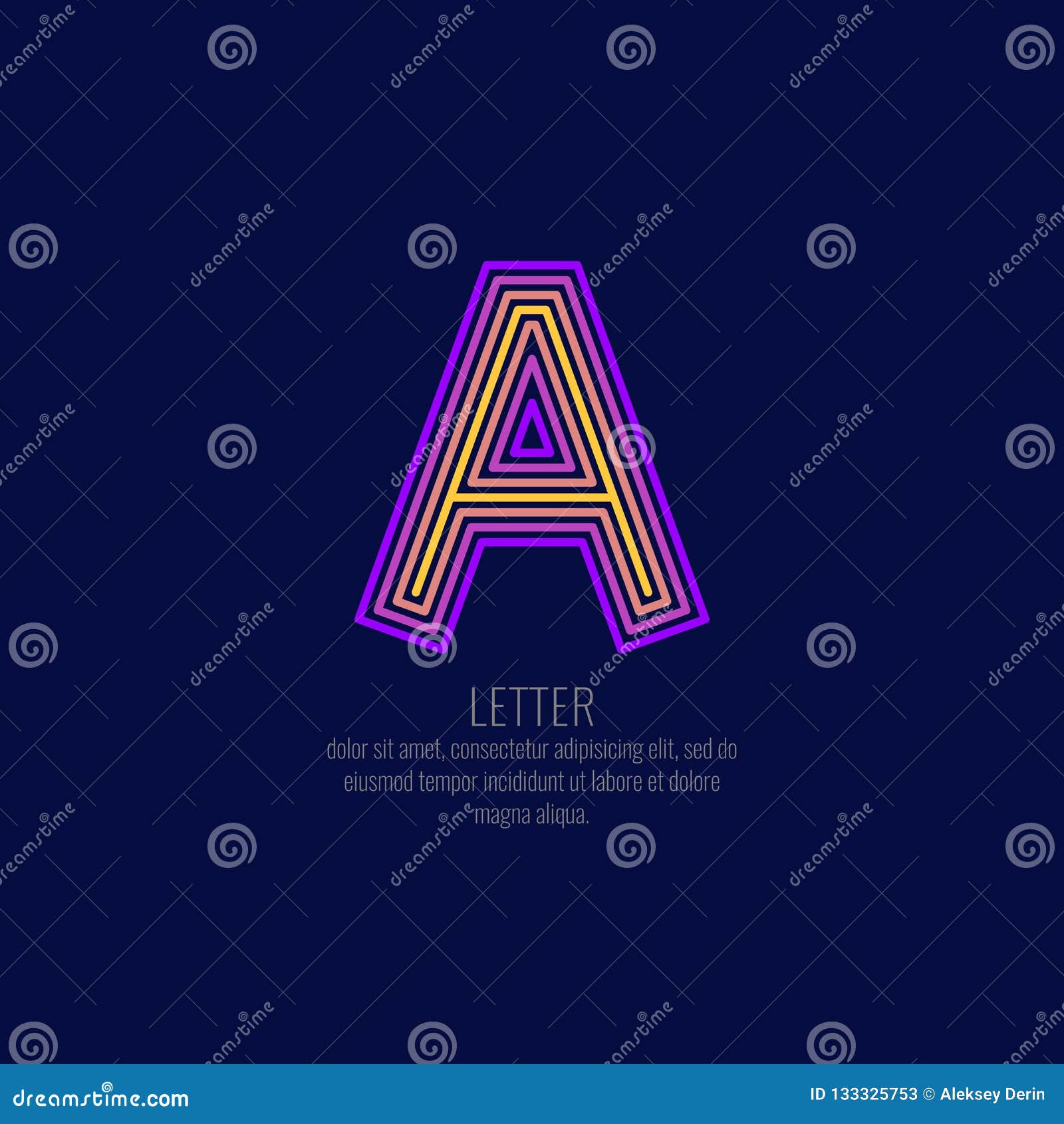 Modern Linear Logo and Sign the Letter a. Stock Vector - Illustration ...