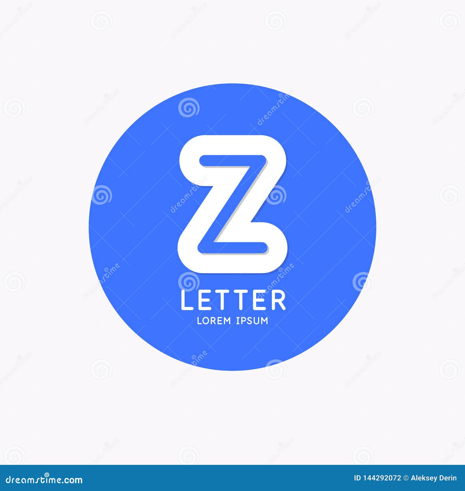 Modern Linear Logo and Sign the Letter Z. Stock Vector - Illustration ...