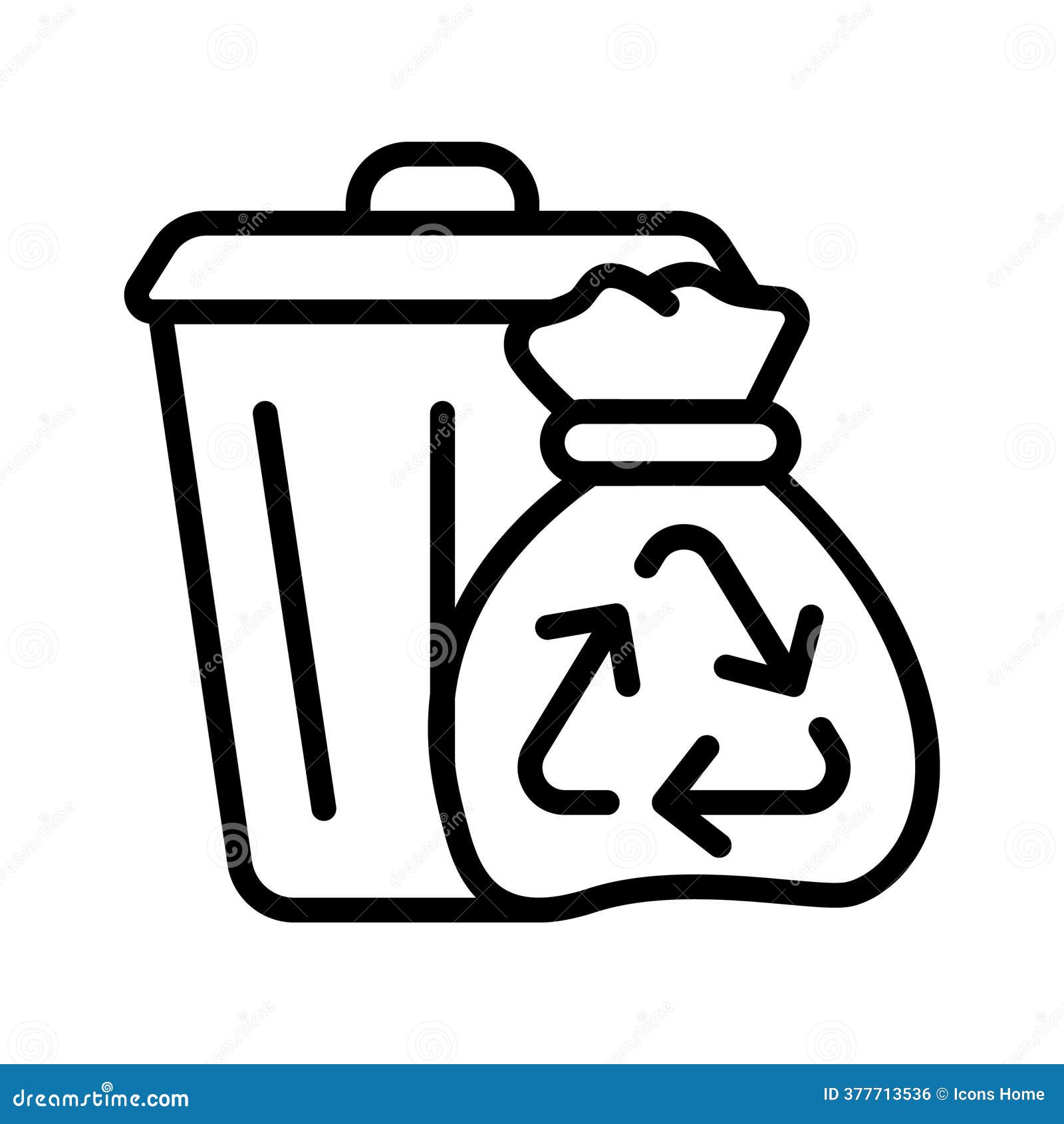 Linear Recycle Bin Icon From Ecology Outline Collection. Thin Line ...