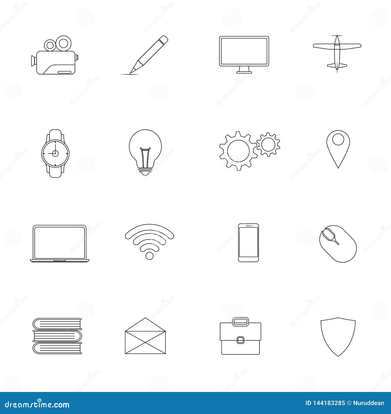 Modern Lines Icons Design Collection. Vector Illustration Stock Vector ...