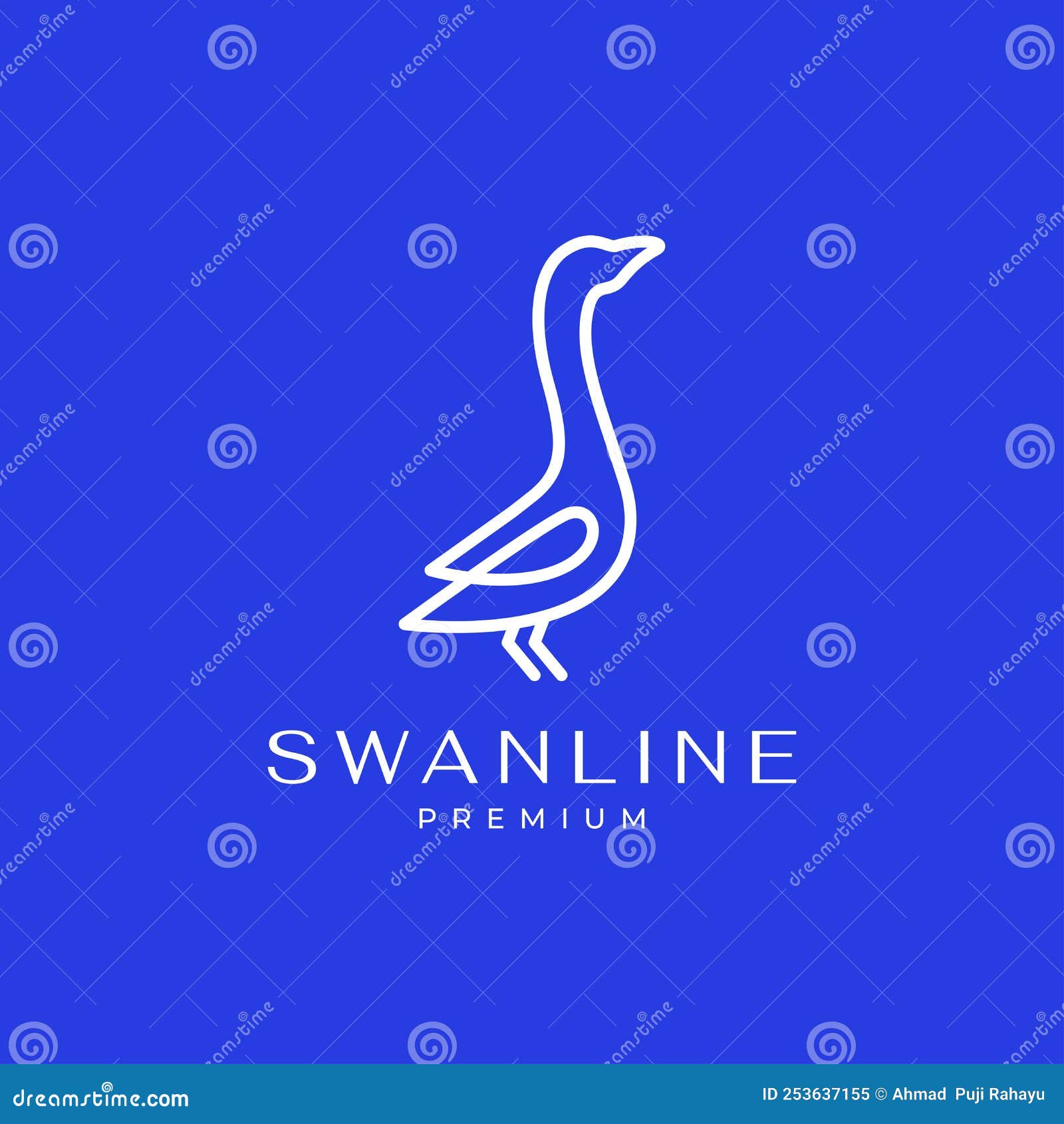 Modern Lines Swan Goose Logo Design Stock Vector - Illustration of ...