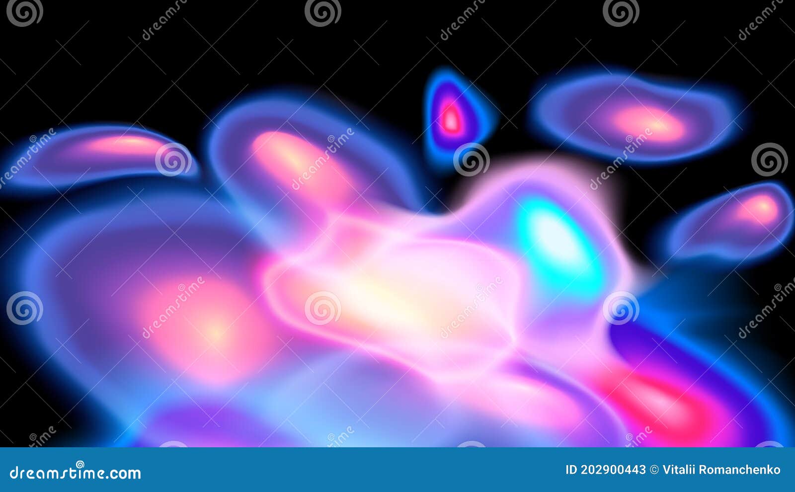 Modern Liquid Horizontal Background. Dynamic 3-D Drops of a Transparent ...