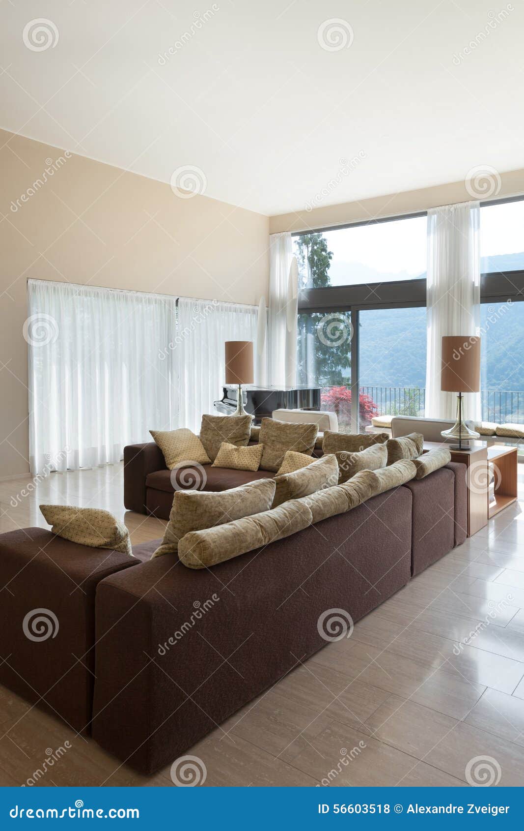 Modern living room, divan stock photo. Image of lifestyle - 56603518