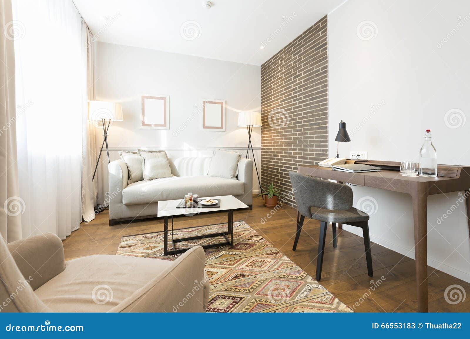 Modern Living Room Interior in the Morning,sunlight Stock Image - Image ...