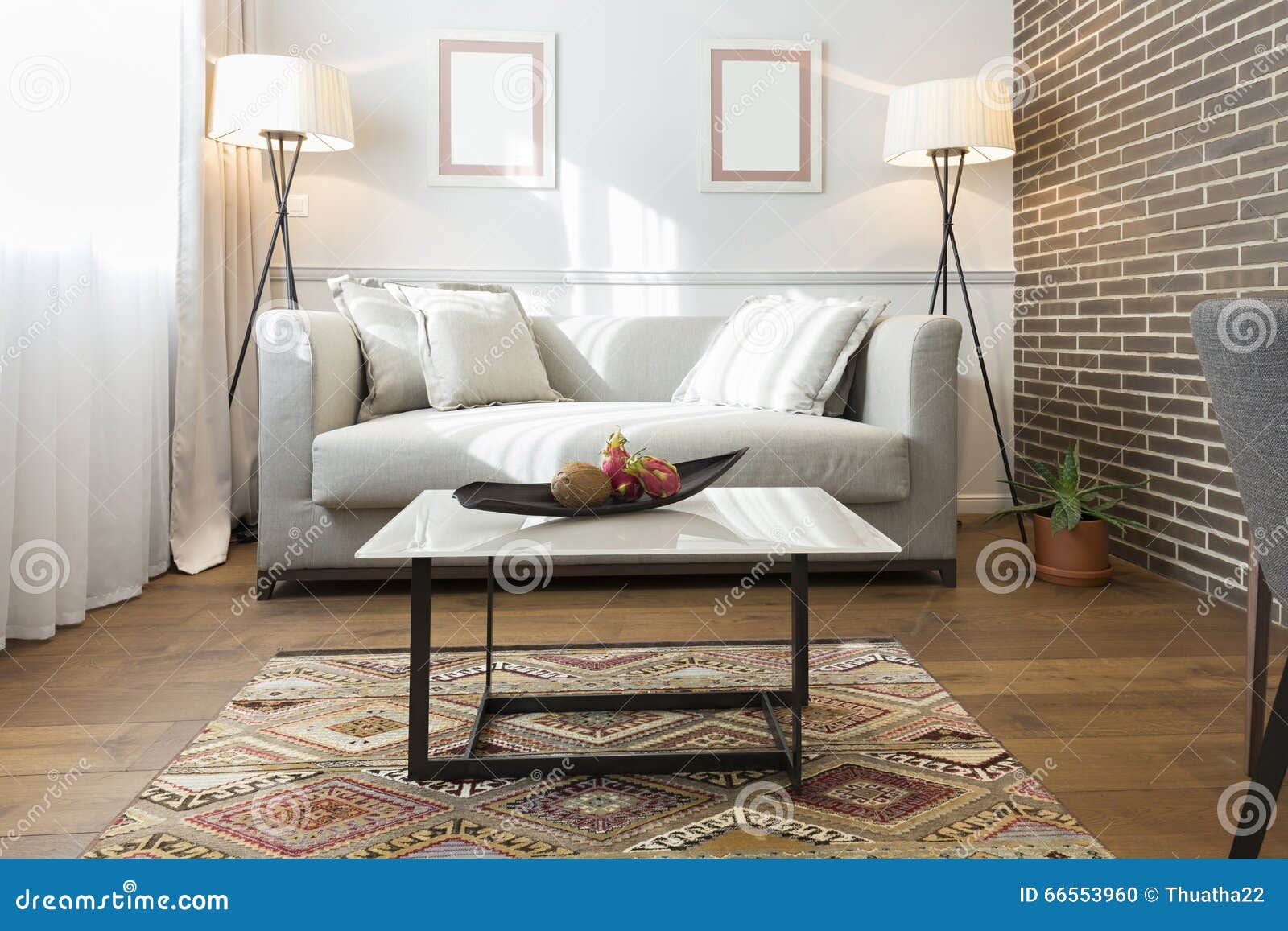 Modern Living Room Interior in the Morning,sunlight Stock Photo - Image ...