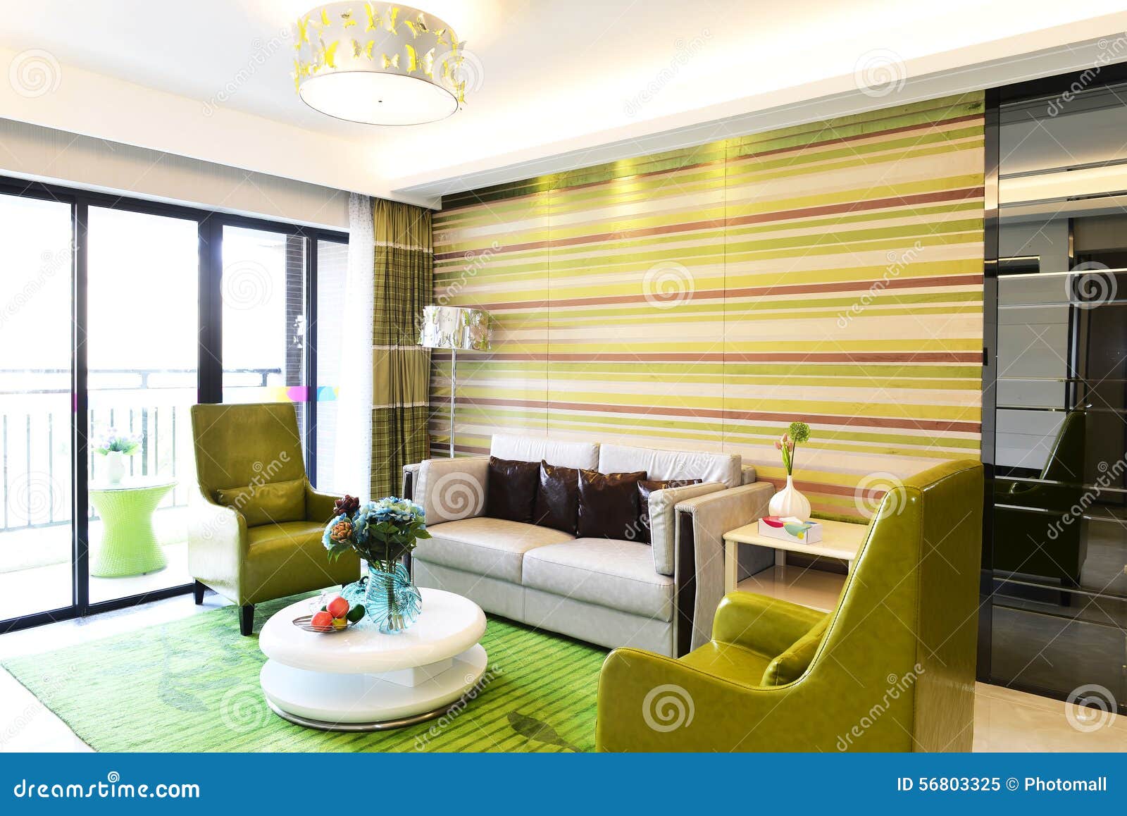 Modern living room stock image. Image of decoration, clean - 56803325