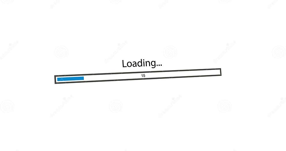 Modern Loading Bar on White Background Stock Illustration ...