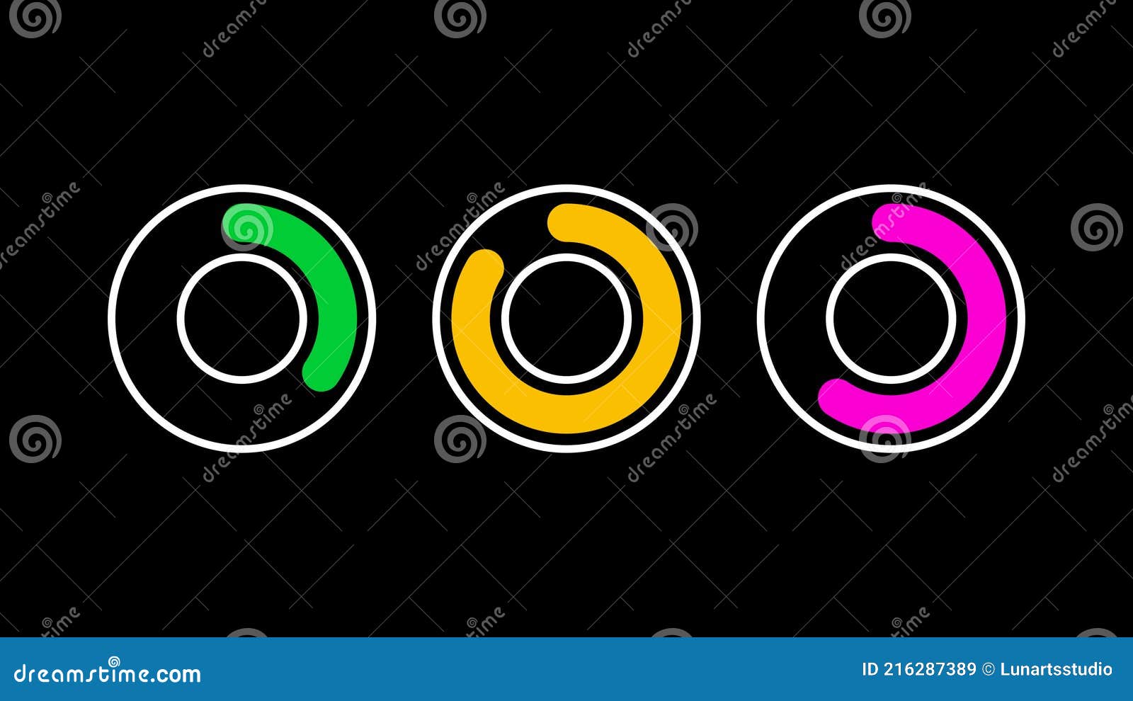 Modern Loading Circle Ring, Round Percentage Progress, Load Circle Ring ...