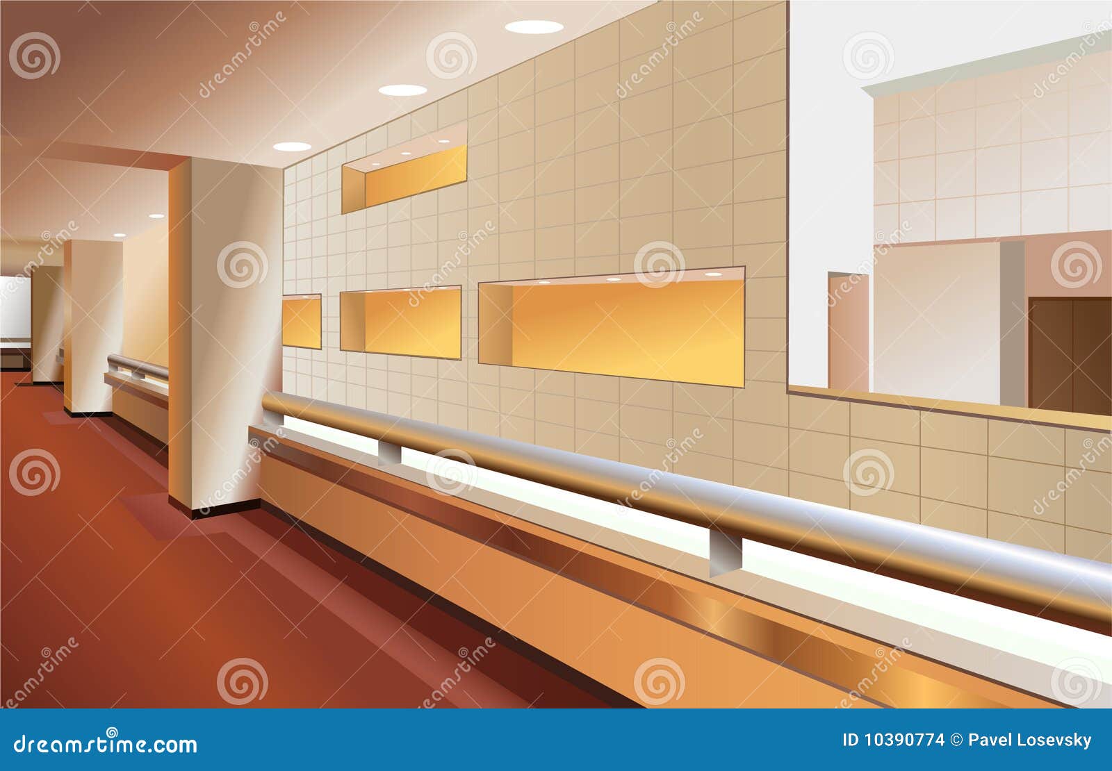 Modern Lobby Interior Vector Stock Vector - Illustration of ...