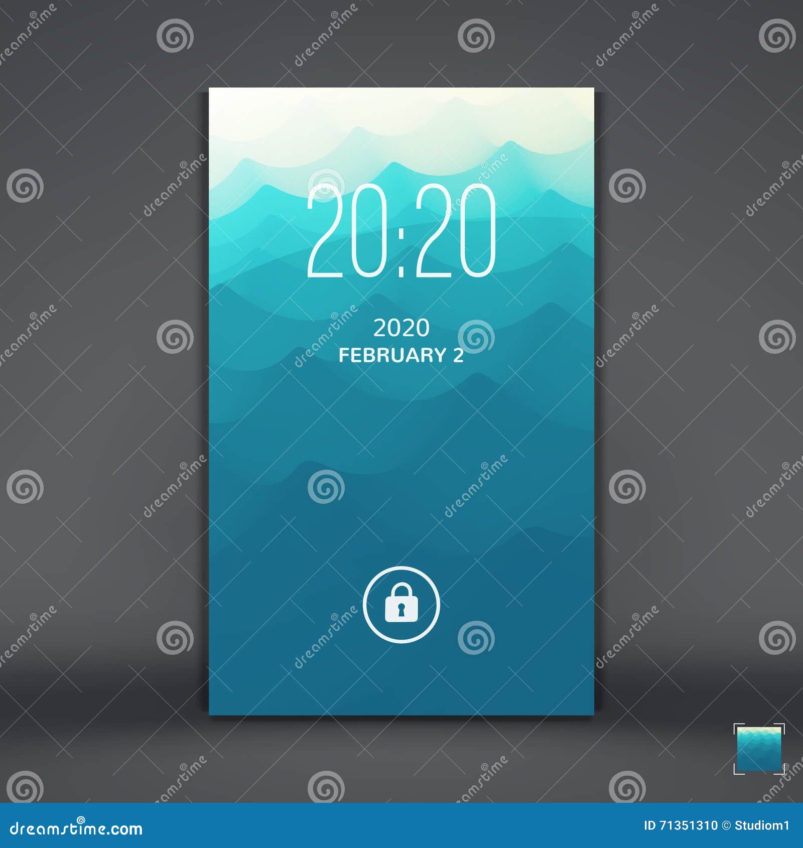 Modern Lock Screen for Mobile Apps. Mobile Wallpaper Stock Vector ...