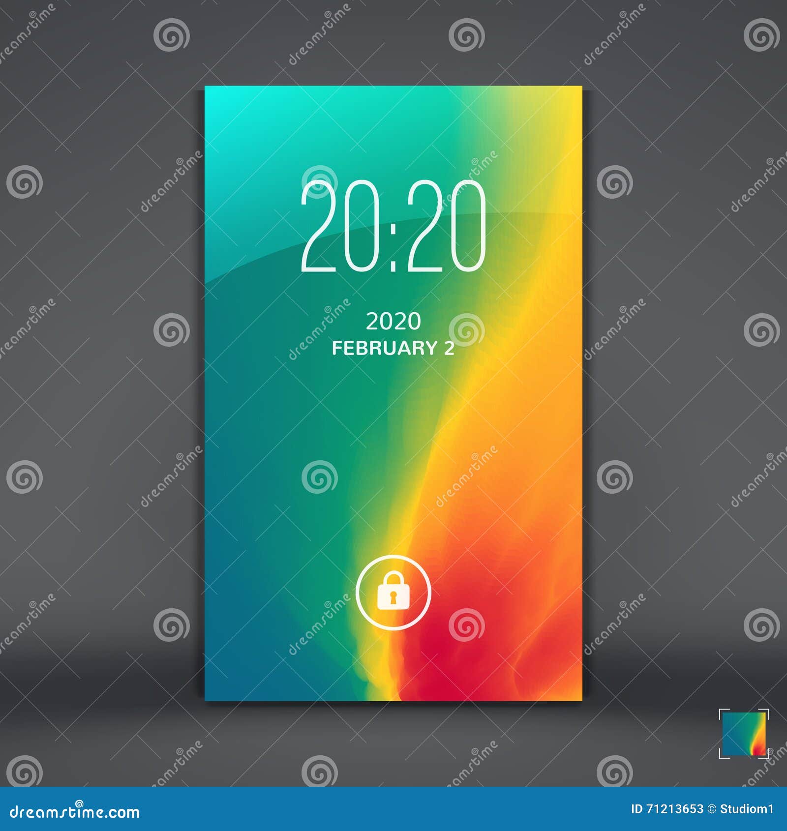 Modern Lock Screen for Mobile Apps. Vector Illustration Stock Vector ...