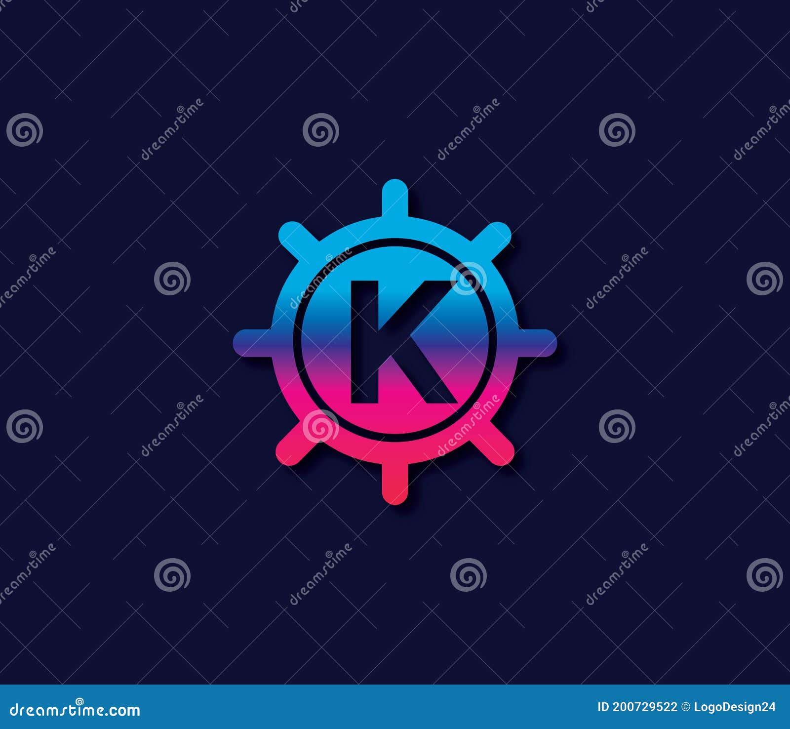 K Alphabet Locker Logo Design Concept Stock Vector - Illustration of ...