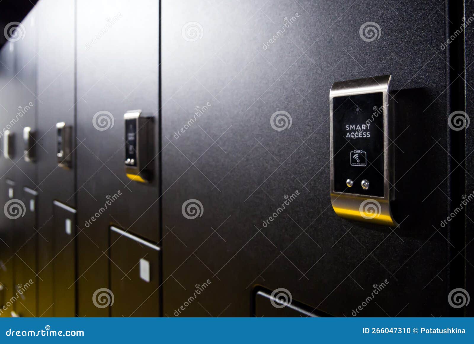 Modern Lockers in the Locker Room Equipped with Proximity Locks Stock ...