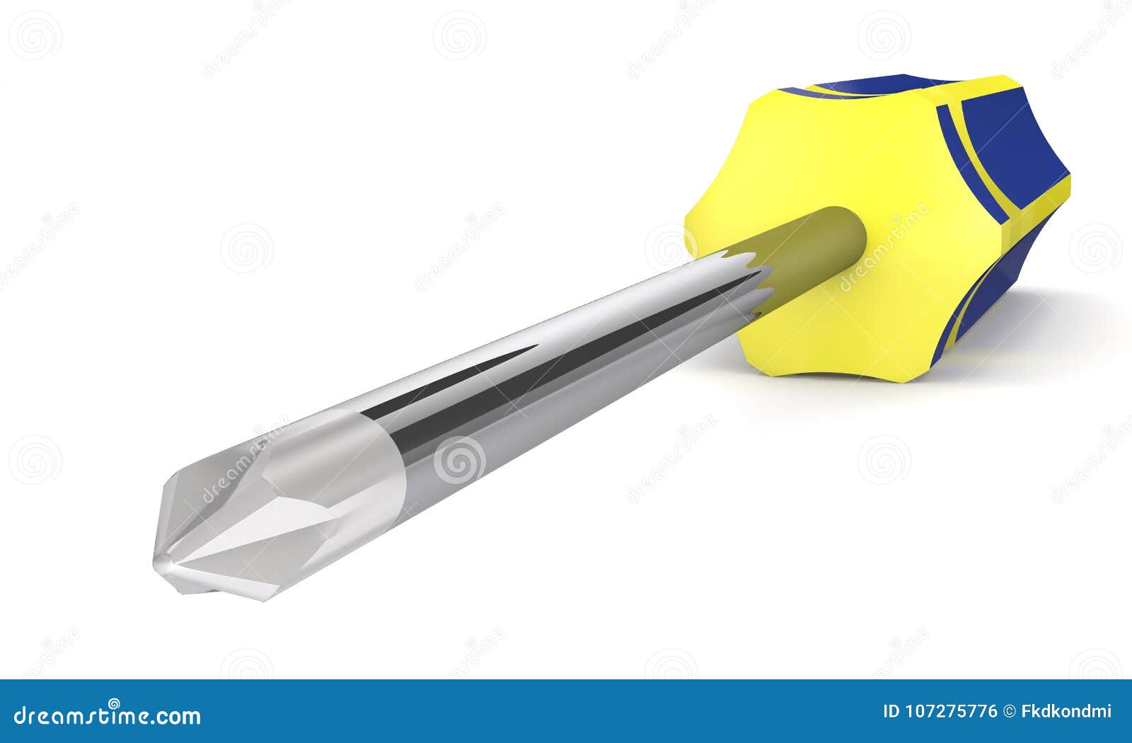 Modern Locksmith Screwdriver 3d Illustration. Stock Illustration ...