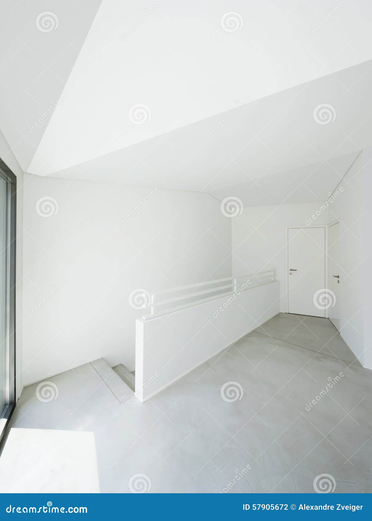 Modern loft, empty hall stock photo. Image of inside - 57905672