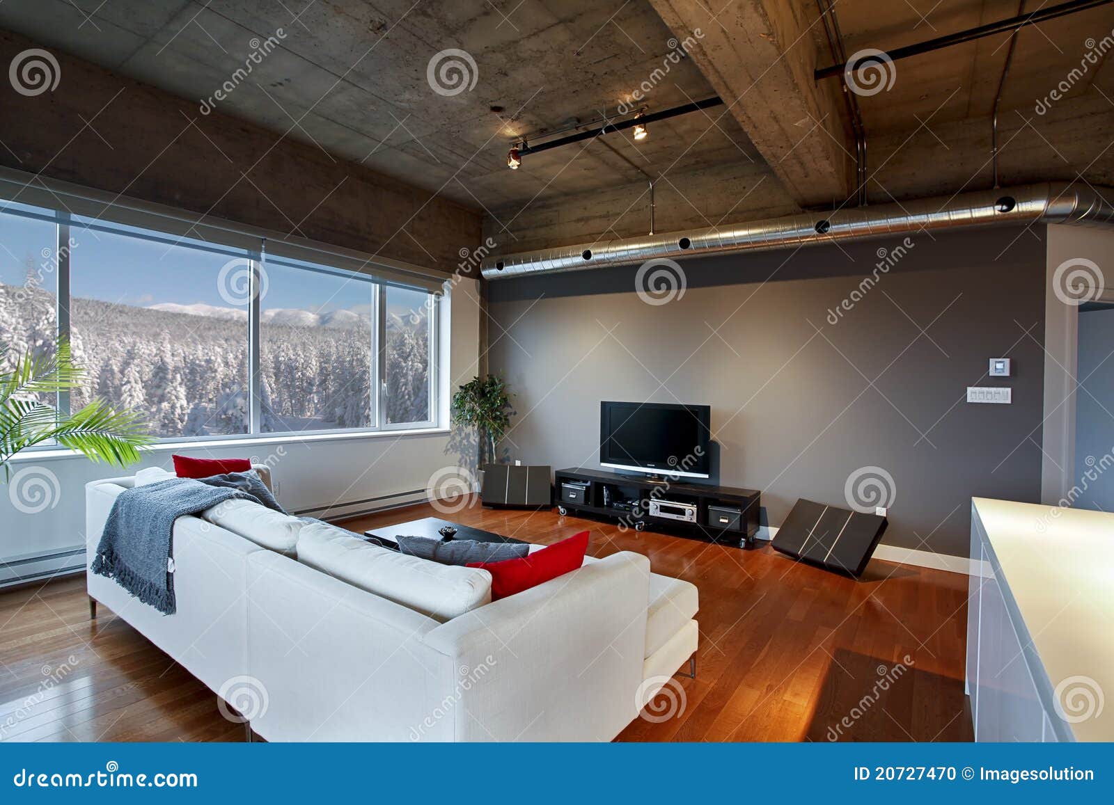Modern loft with a view stock photo. Image of modern - 20727470
