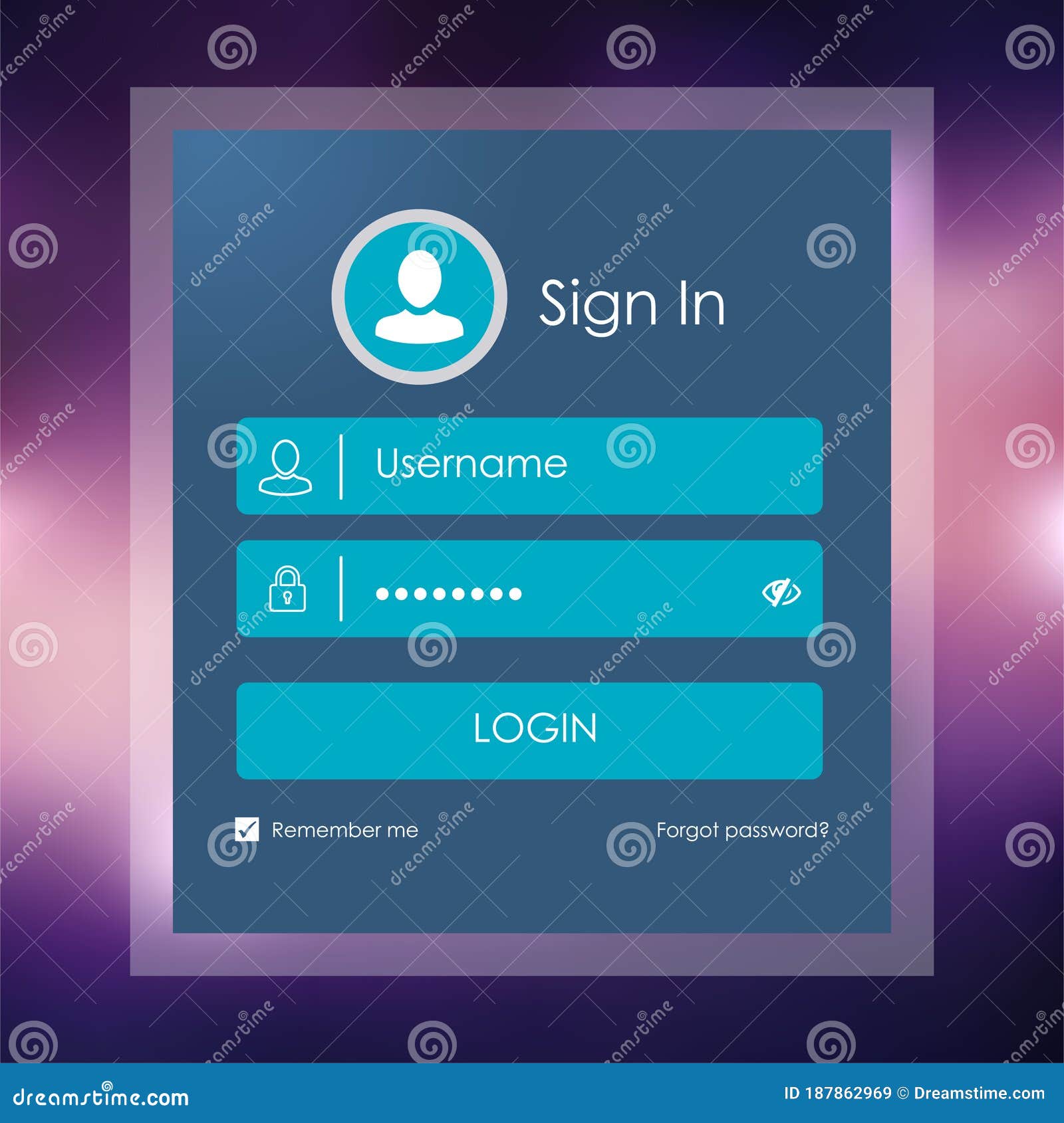 Modern Login Form Page. Website UI Vector Elements Stock Vector ...