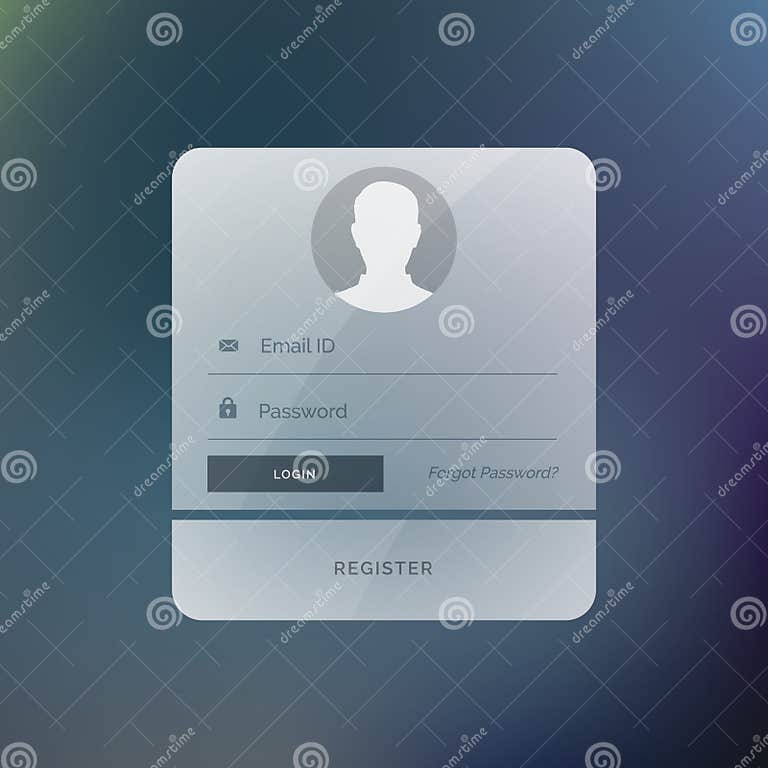 Modern Login Form User Interface Design Template Stock Vector ...