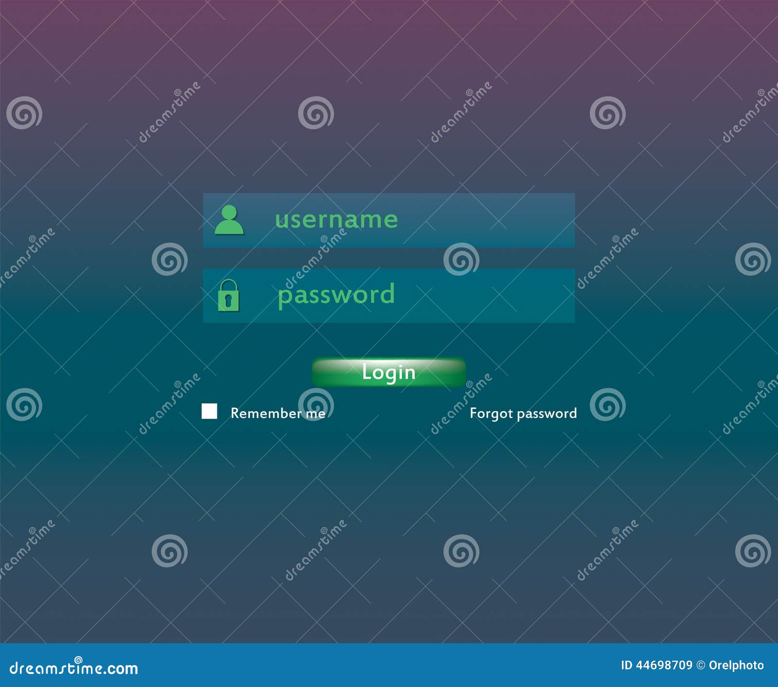 Modern Login Form for Website Stock Vector - Illustration of menu ...
