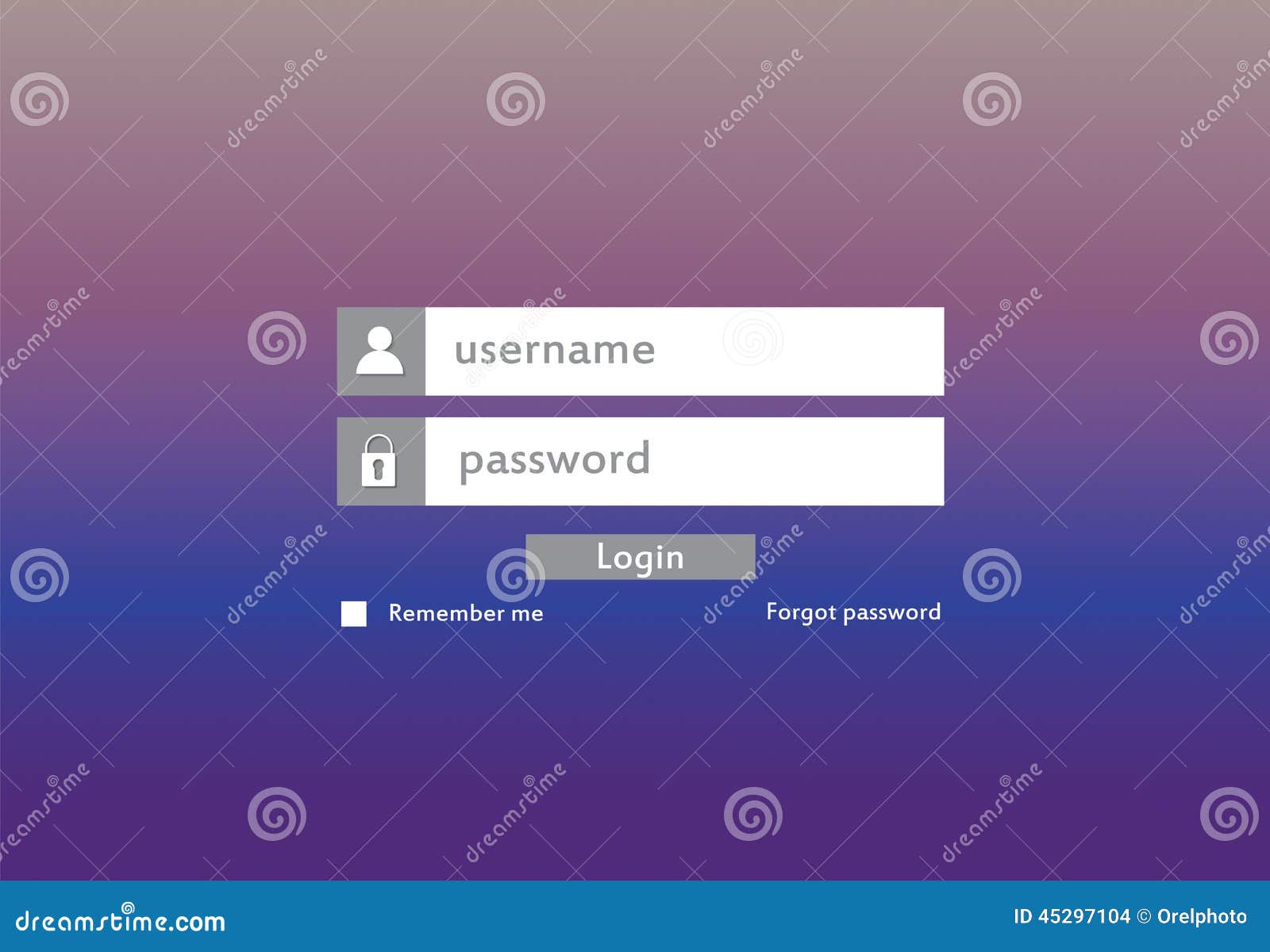 Modern Login Form for Website Stock Vector - Illustration of template ...