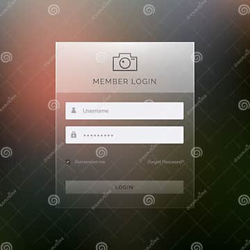 Modern Login Template Form Ui Design Vector Stock Vector - Illustration ...