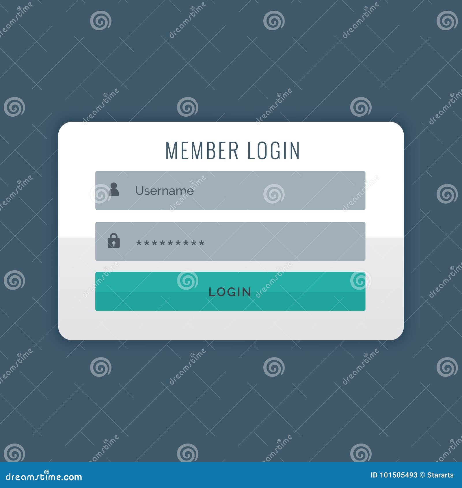 Modern Login User Interface Design Template Stock Vector - Illustration ...