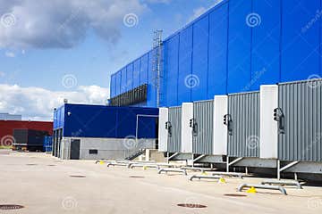 Modern Logistics Center. Loading Dock at a Warehouse. Docking Stations ...