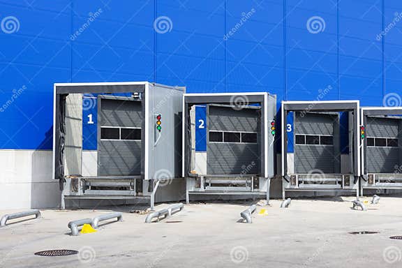 Modern Logistics Center. Loading Dock at a Warehouse. Docking Stations ...
