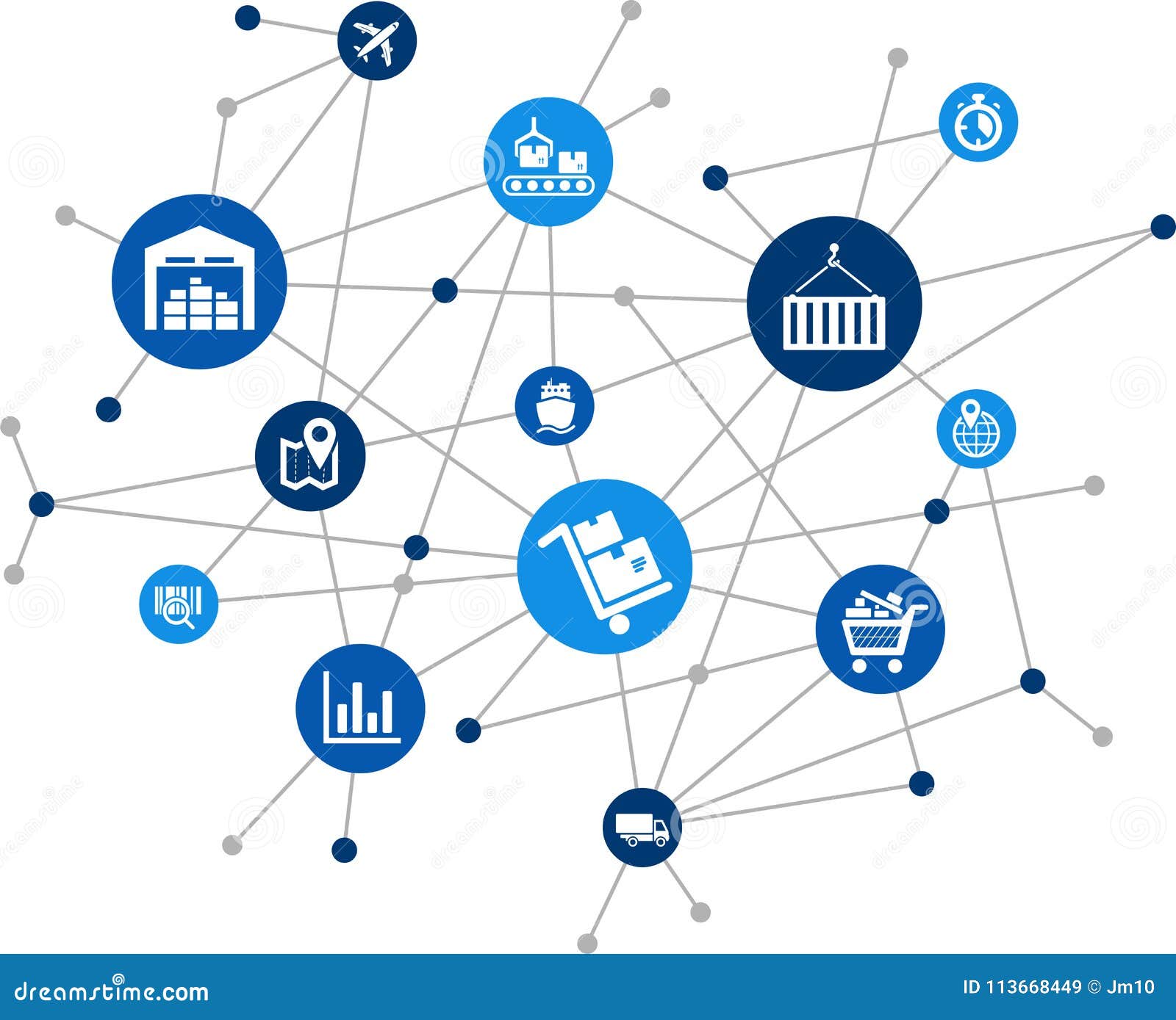 Modern Logistics & SCM Processes - Illustration Stock Vector ...