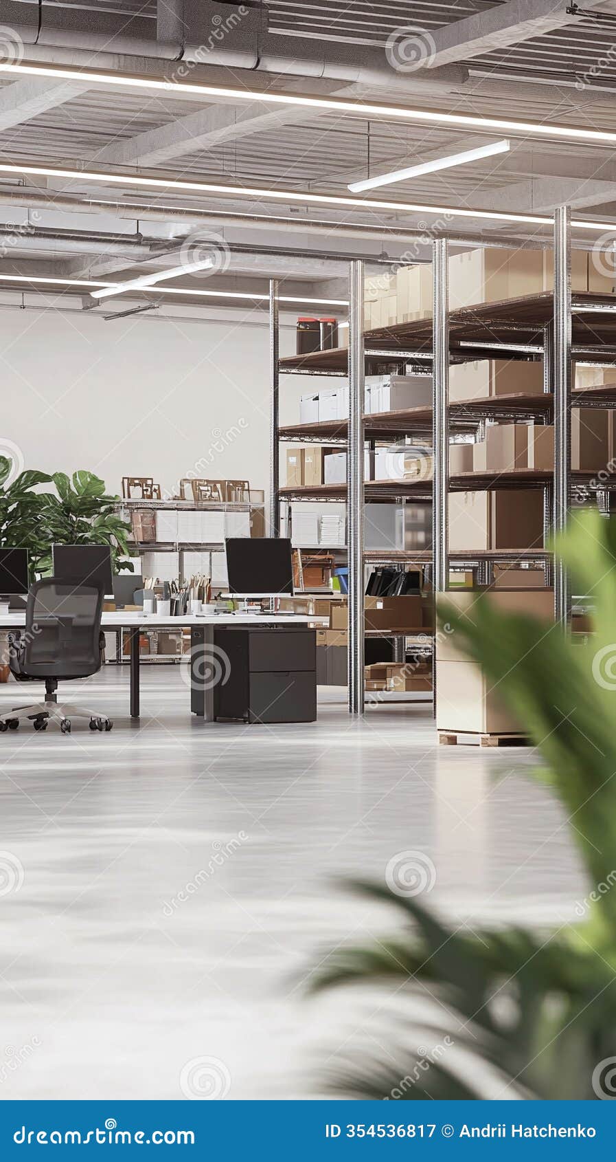 Modern Logistics Setup in a Creative Workspace Featuring High-tech ...