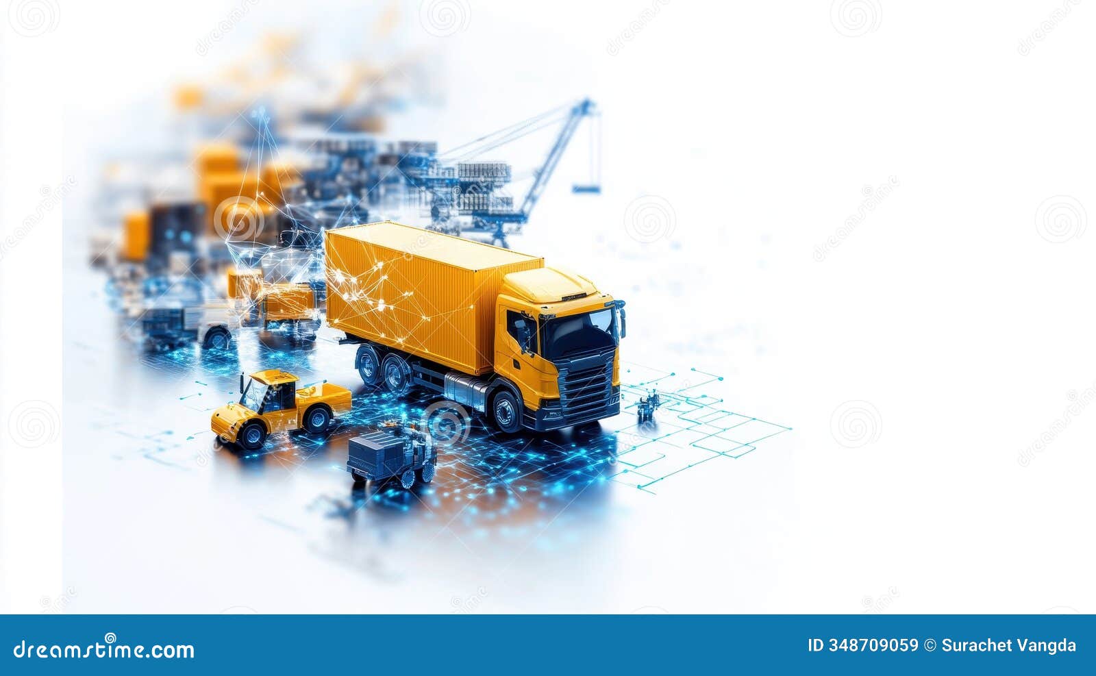 Modern Logistics in Transportation Management Systems Stock Image ...