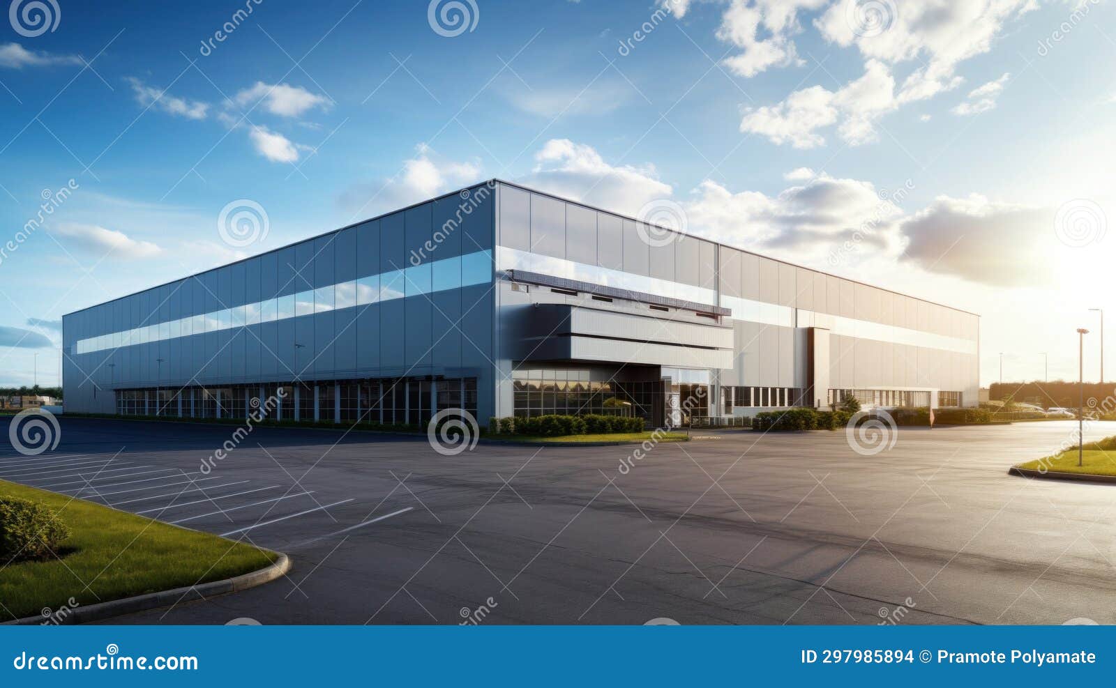 A Modern Logistics Warehouse Building Structure Stock Photo - Image of ...