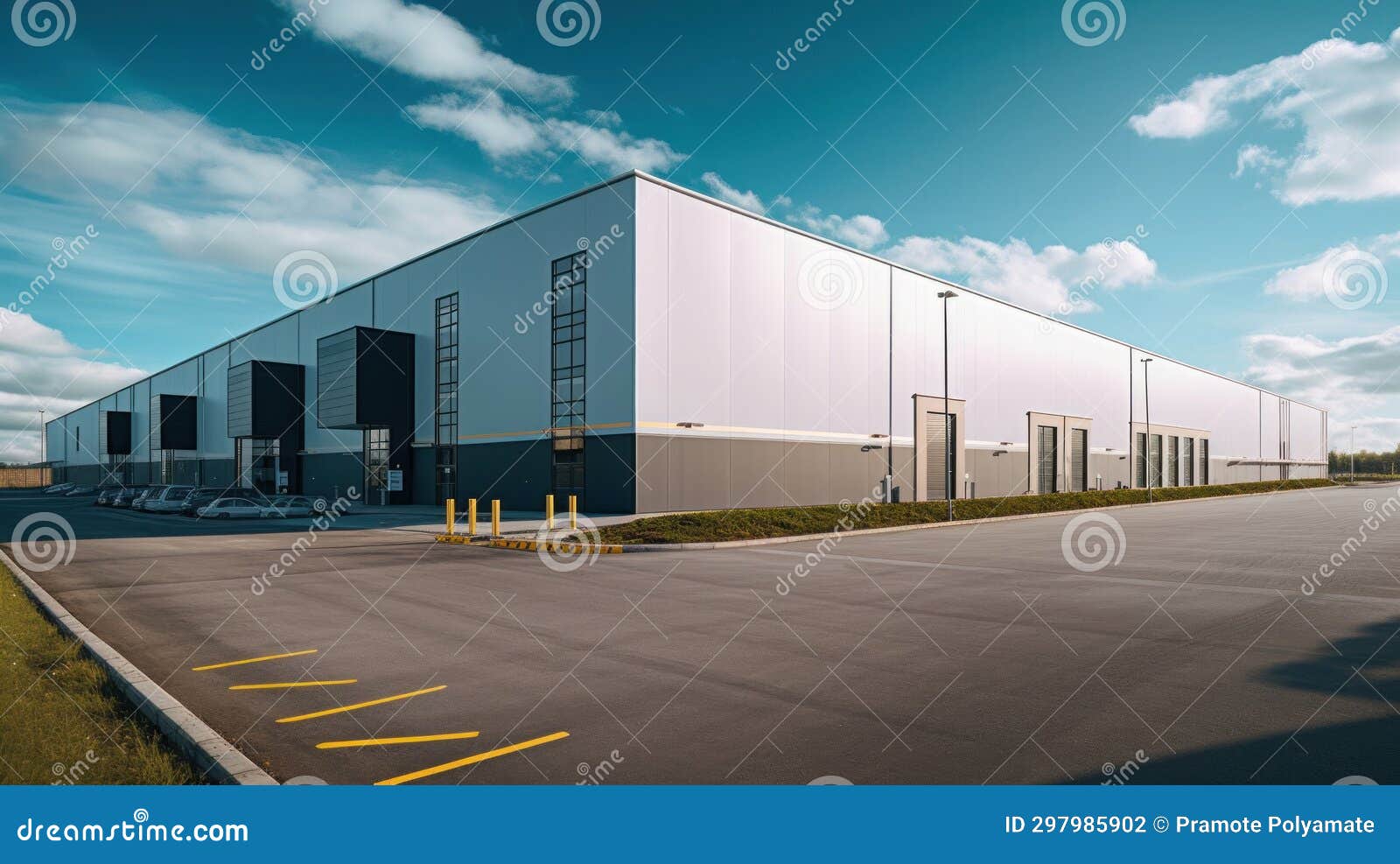 A Modern Logistics Warehouse Building Structure Stock Photo - Image of ...