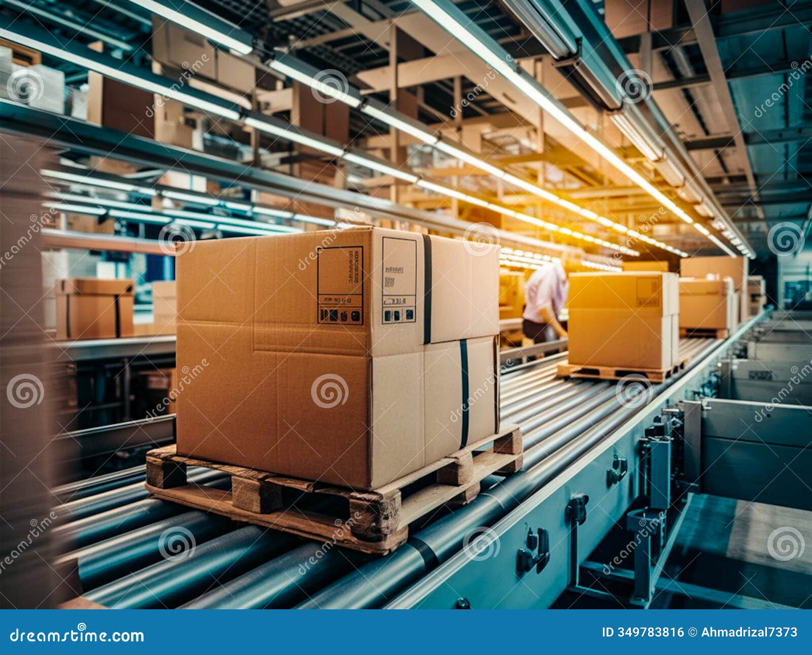 Modern Logistics Center Layout Model, Light Industrial Building And ...