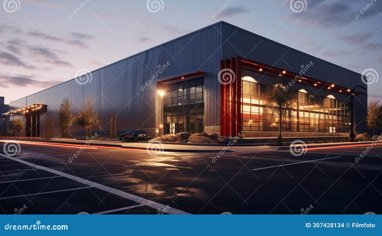 Modern Logistics Center With Electric Trucks And Futuristic Charging ...