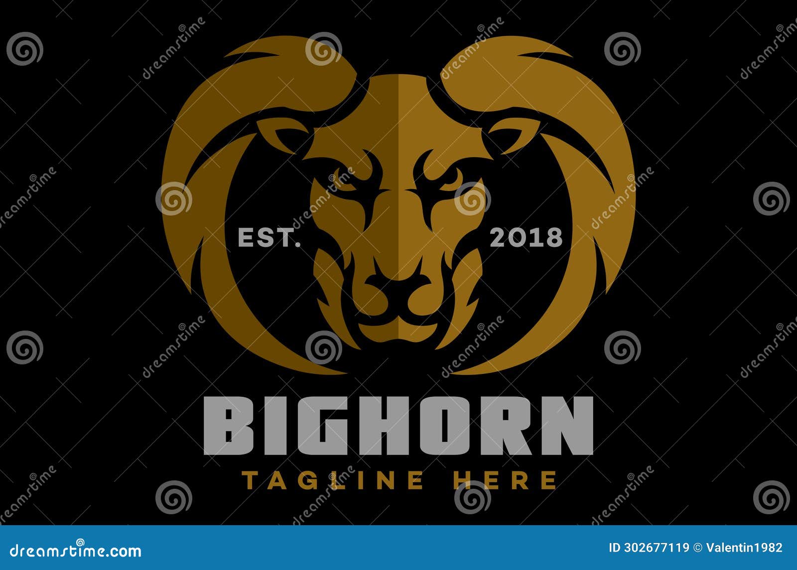 Modern Logo Angry Ram. Vector Illustration. Stock Vector - Illustration ...