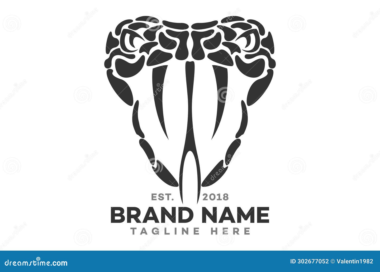 Modern Logo of an Angry Snake. Vector Illustration. Stock Vector ...