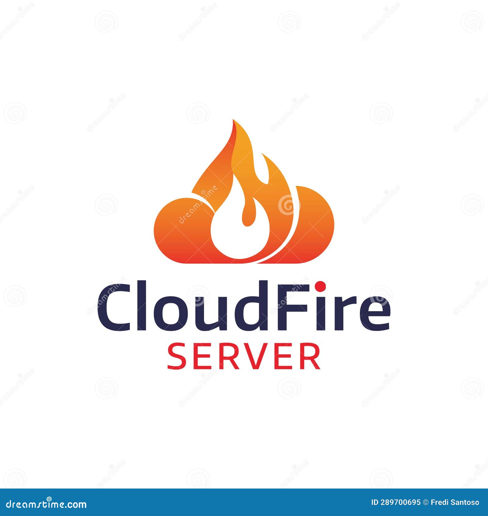 Modern Logo Combination of Fire and Cloud Stock Vector - Illustration of light, atmosphere ...