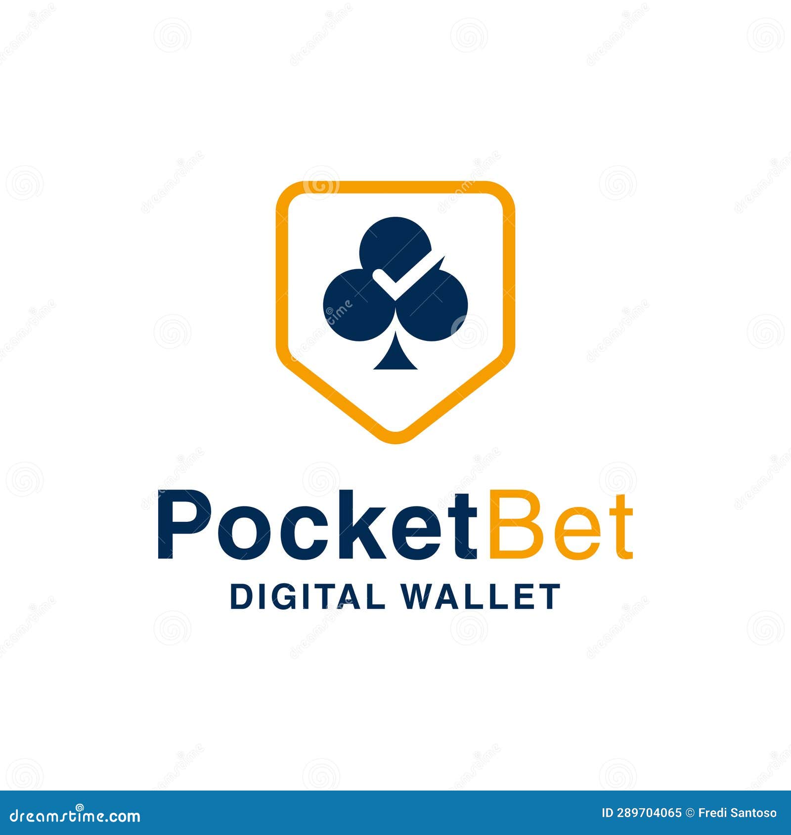 Modern Logo Combination of Pocket and Check Stock Illustration ...