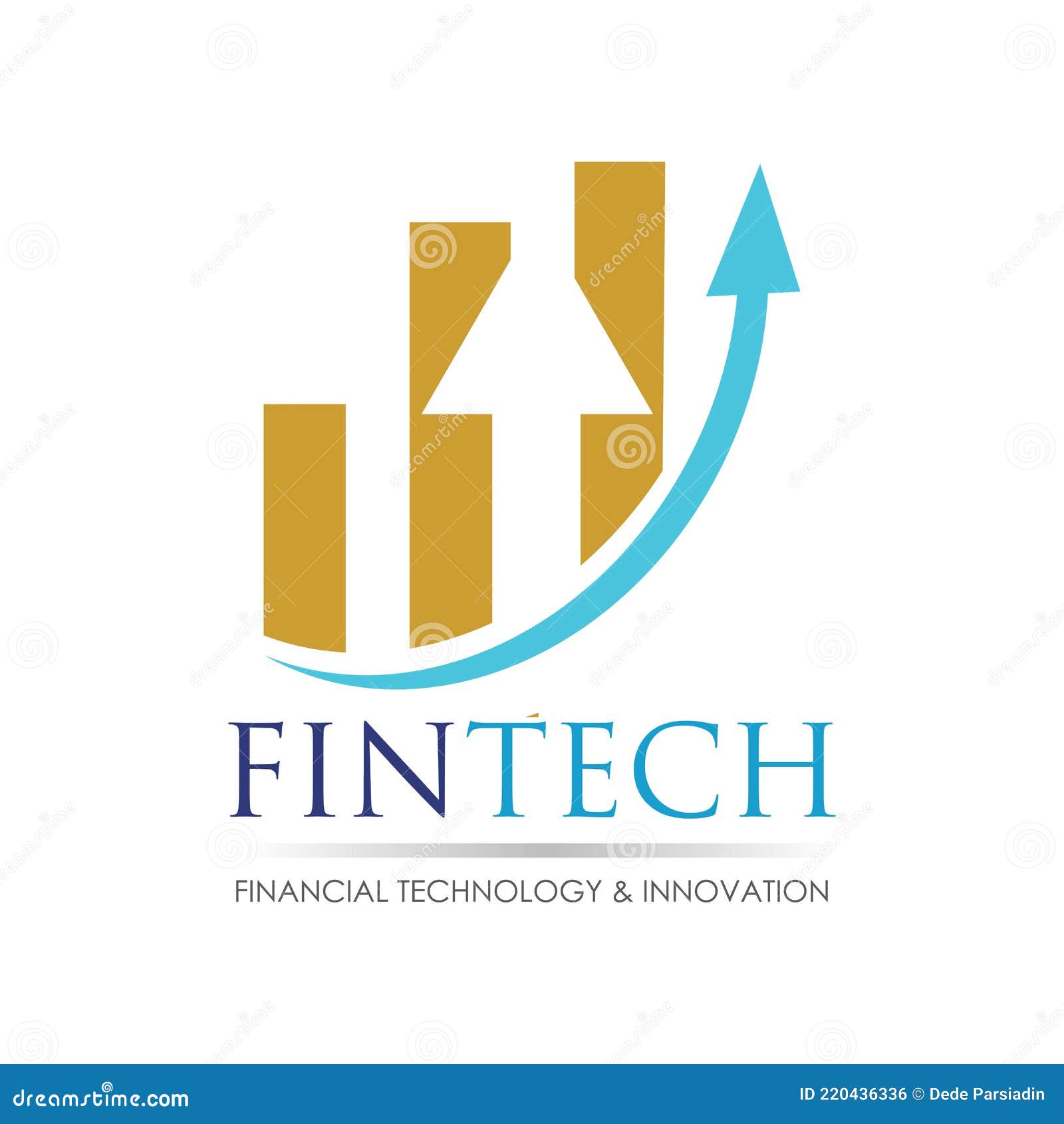 Modern Logo Concept Design for Fintech and Digital Finance Technologies ...