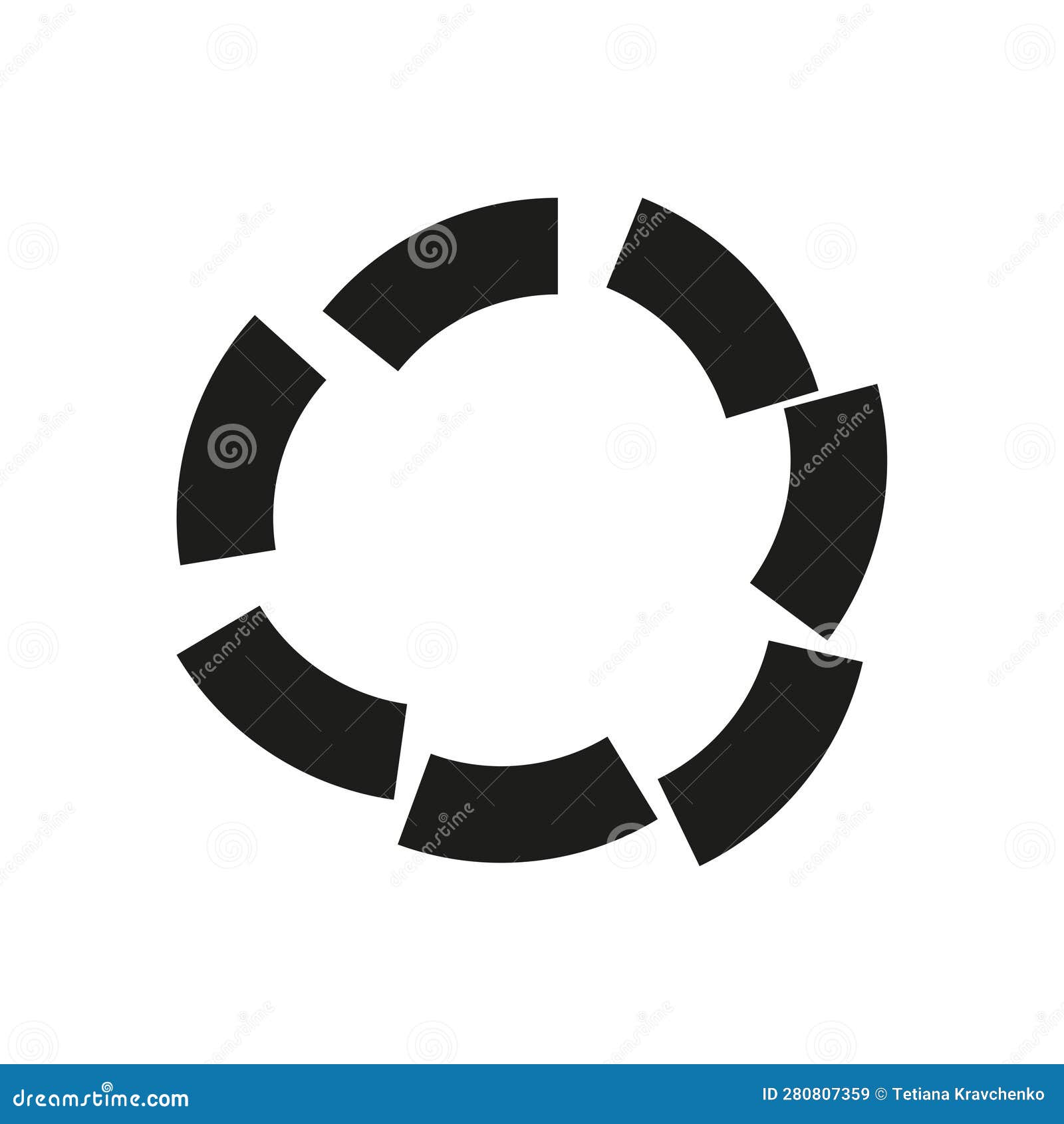 Modern Logo Design, Broken Circle Shapes, Circle Brick Blok. Vector ...