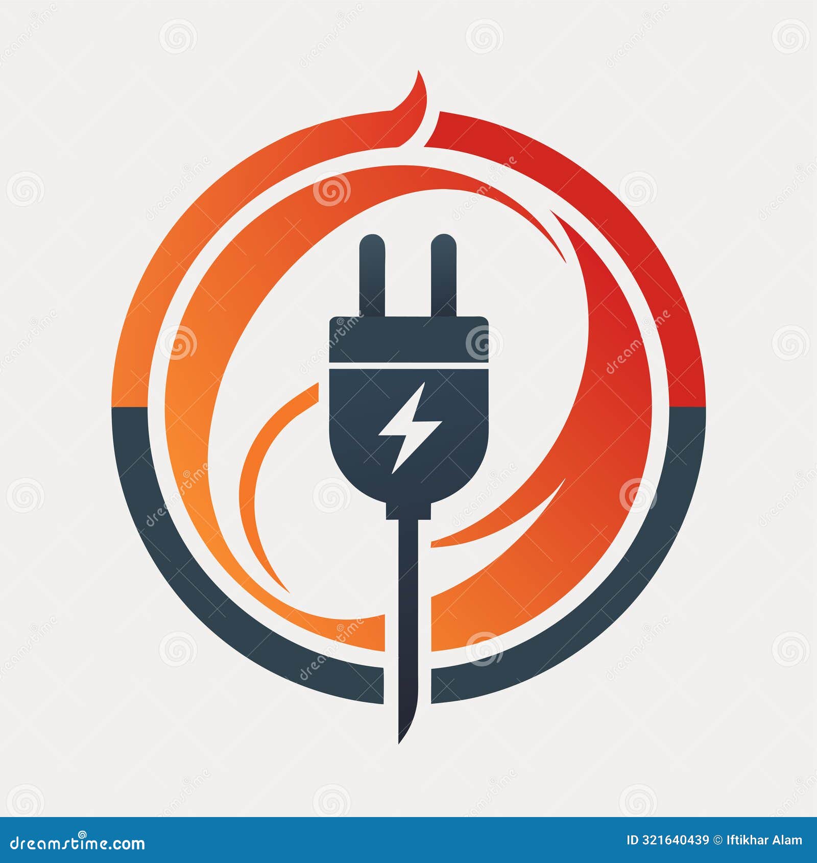 A Modern Logo Design Featuring an Electric Plug within a Subtle ...