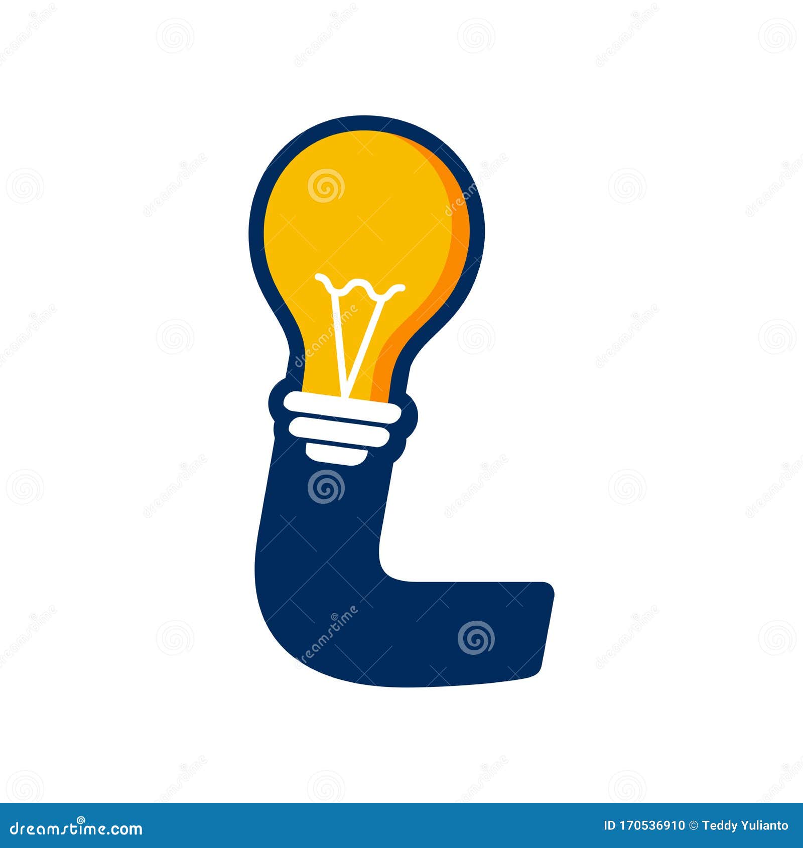 Initial Letter L Bulb logo stock vector. Illustration of business ...