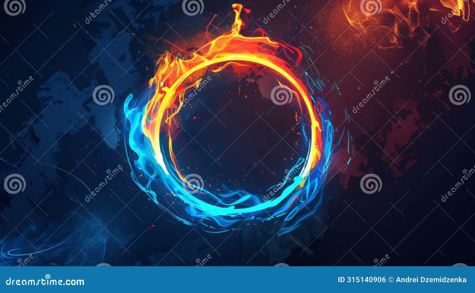 Modern Logo Design Template with Abstract Circle Frame. Stock Photo ...