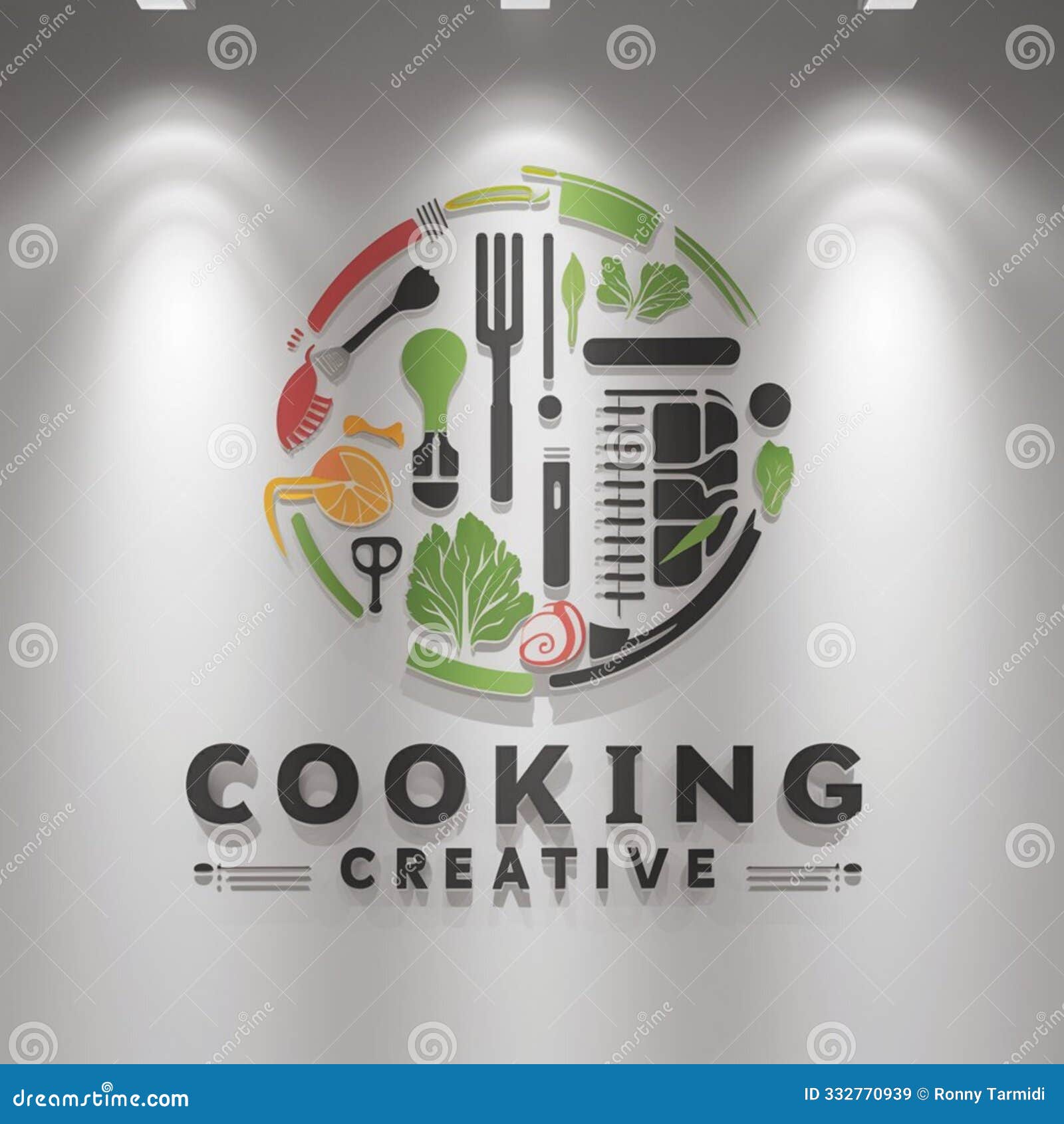 Modern Logo Design with the Words Cooking Creative Stock Illustration ...