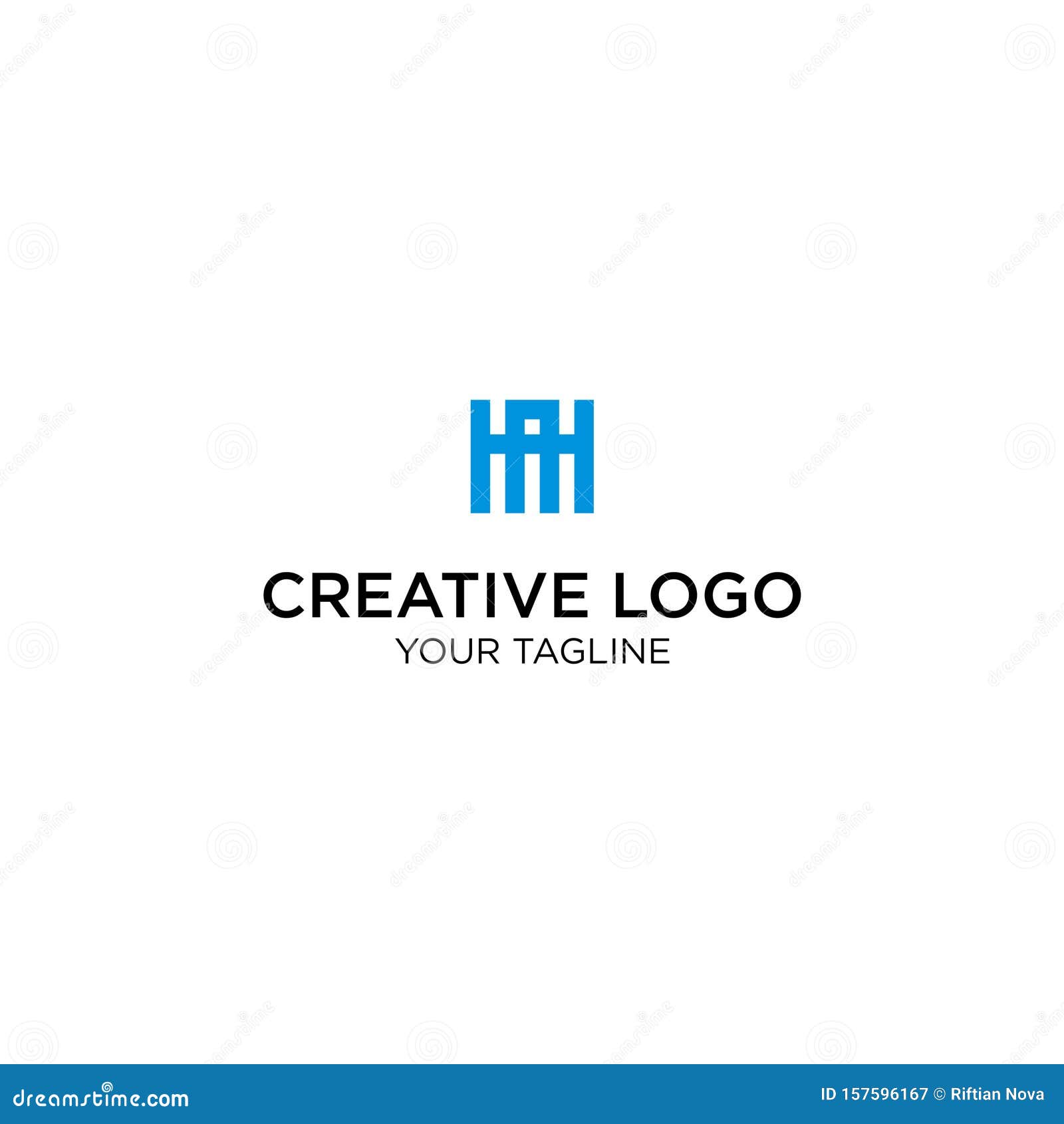 MODERN LOGO HAH MONOGRAM stock vector. Illustration of real - 157596167