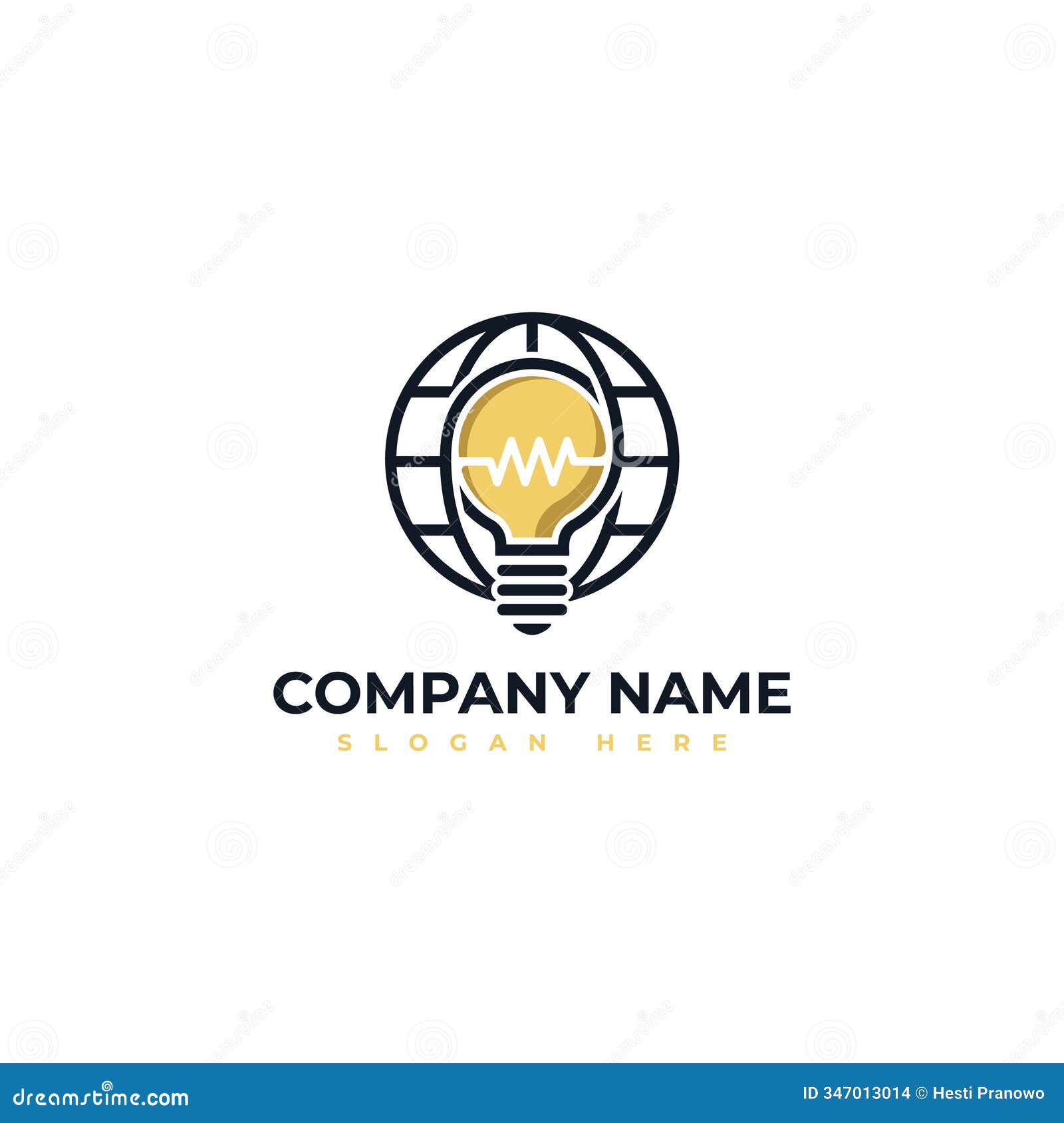 Modern Logo of Light Bulb Tech Creative Idea with Globe Stock ...
